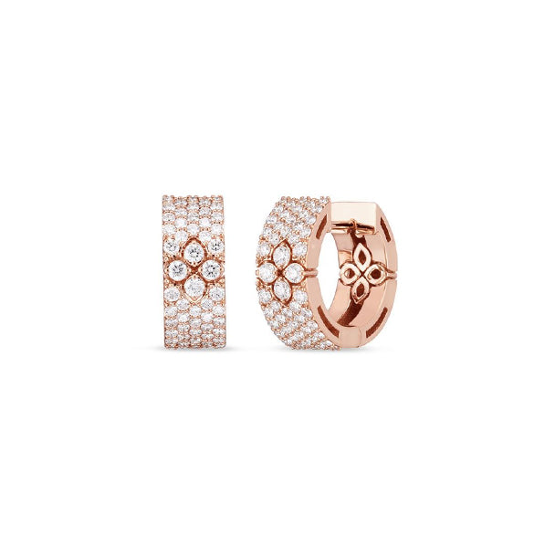ROBERTO COIN 'LOVE IN VERONA' 18CT ROSE GOLD DIAMOND EARRINGS